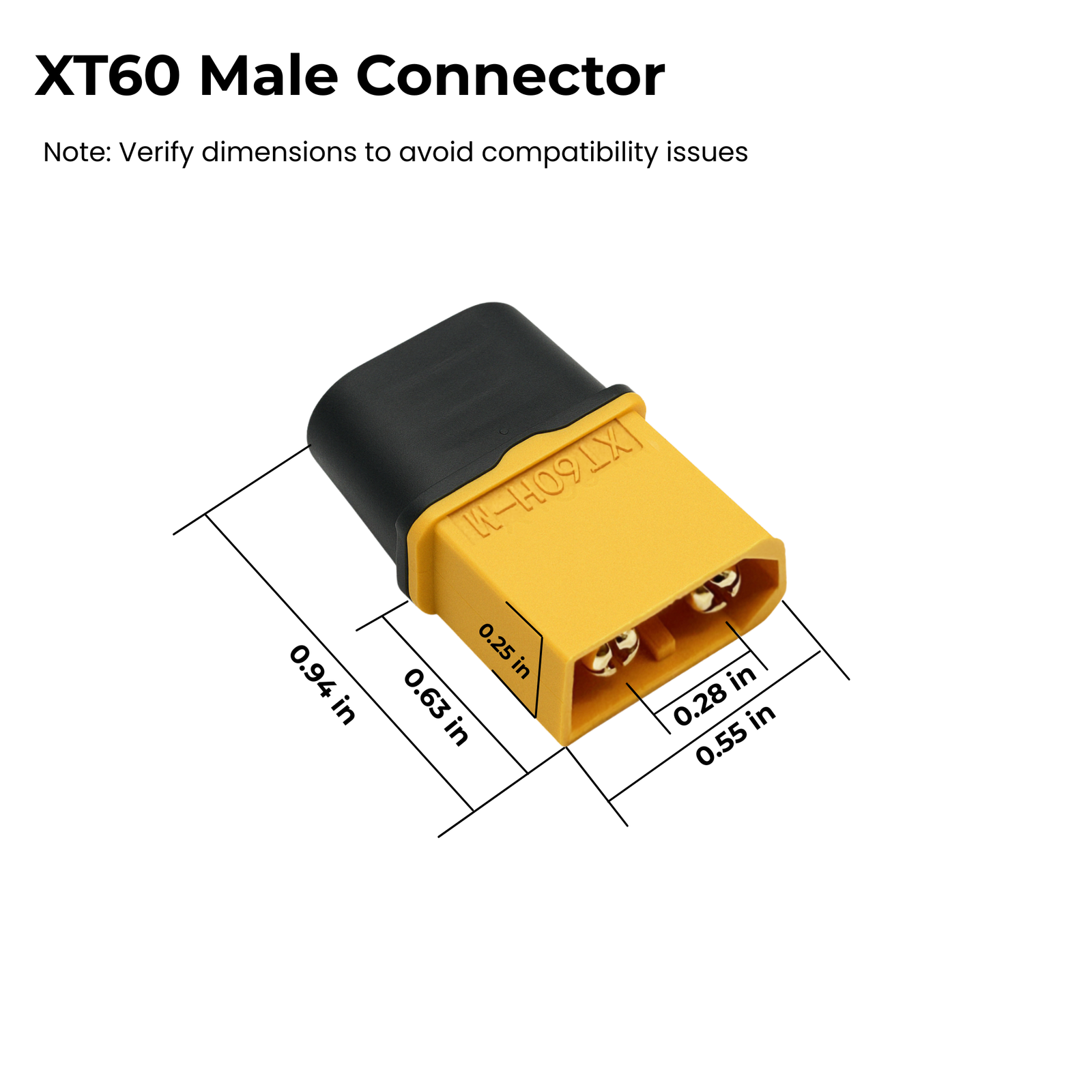 XT60i Female to XT60 Male Connector Cable 10AWG Bonded Silicone Wire ...
